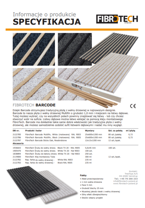 Informacje o produktach - Fibrotech