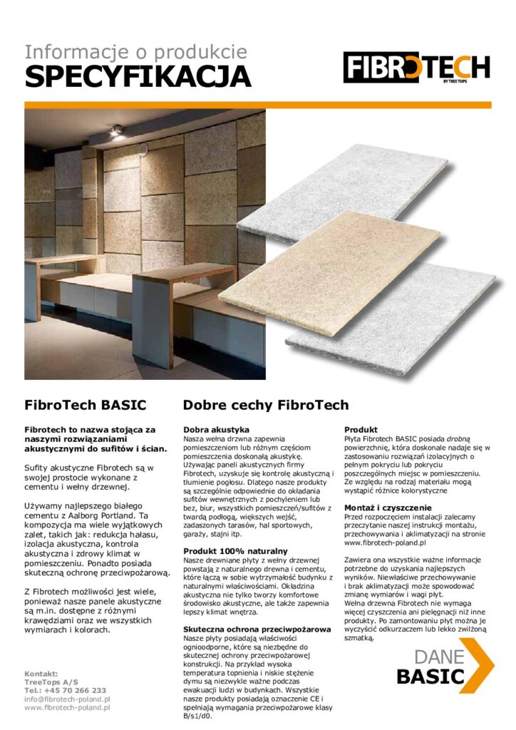 Informacje o produktach - Fibrotech